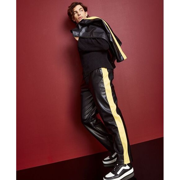 Royalty By Maluma | Pants | Royalty By Maluma Mens Faux Leather Biker ...